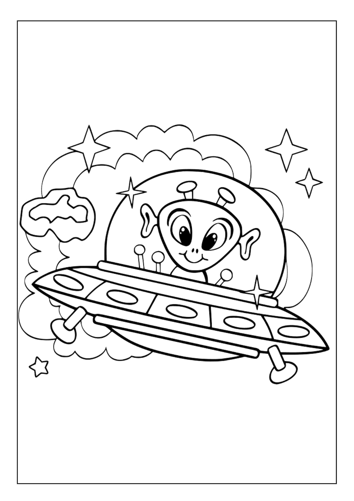 Printable Alien Coloring Pages for Kids and Adults | 100 Pages ...