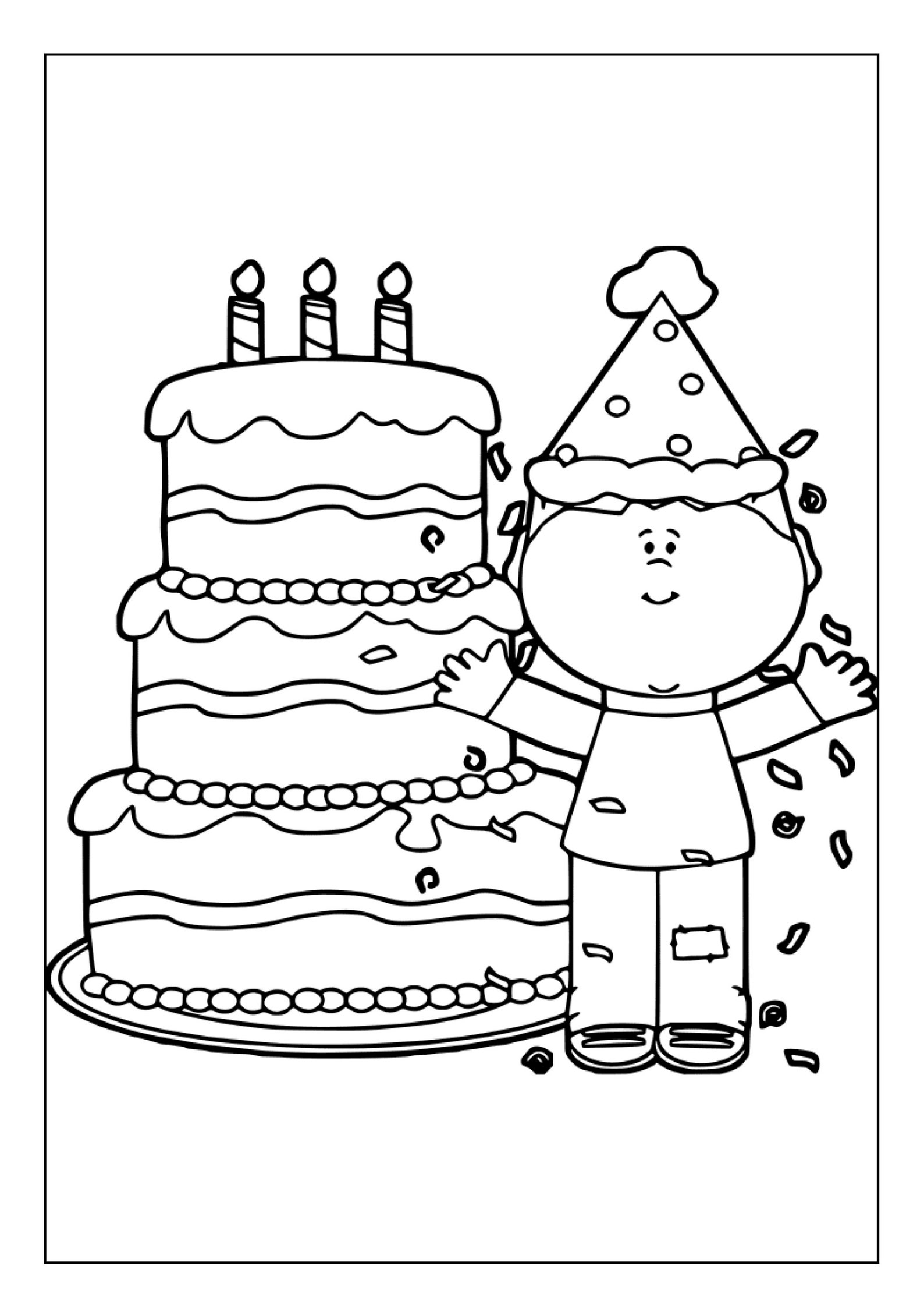 Printable Birthday Cake Coloring Pages for Kids & Adults | 45 Pages ...
