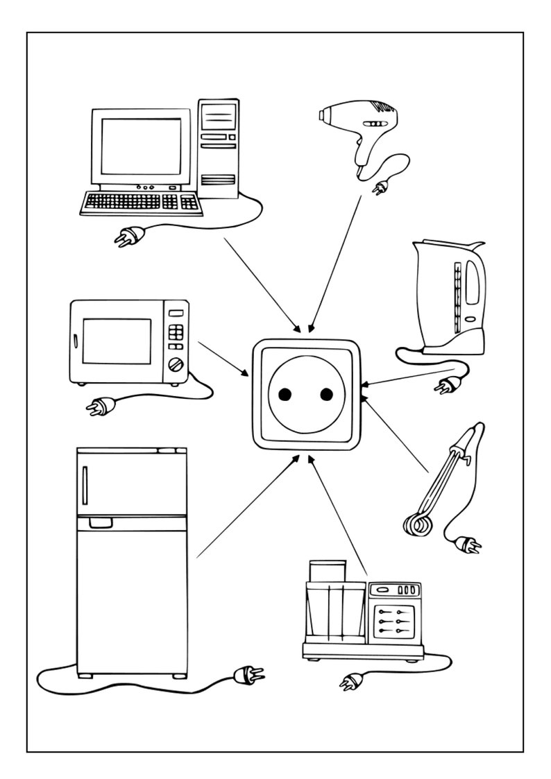 Printable Home Appliances Coloring Pages for Kids & Adults | 35 Pages ...