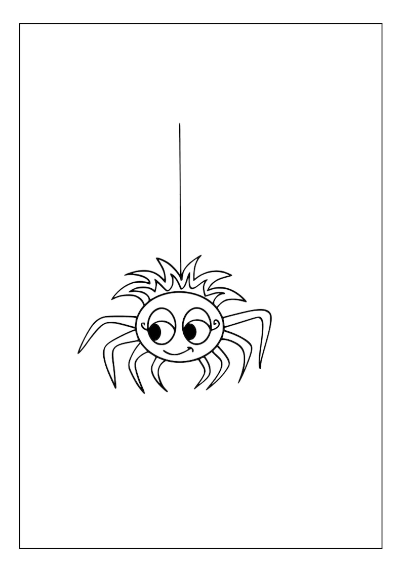 Printable Spiders Coloring Pages for Kids & Adults | 80 Pages | Instant ...