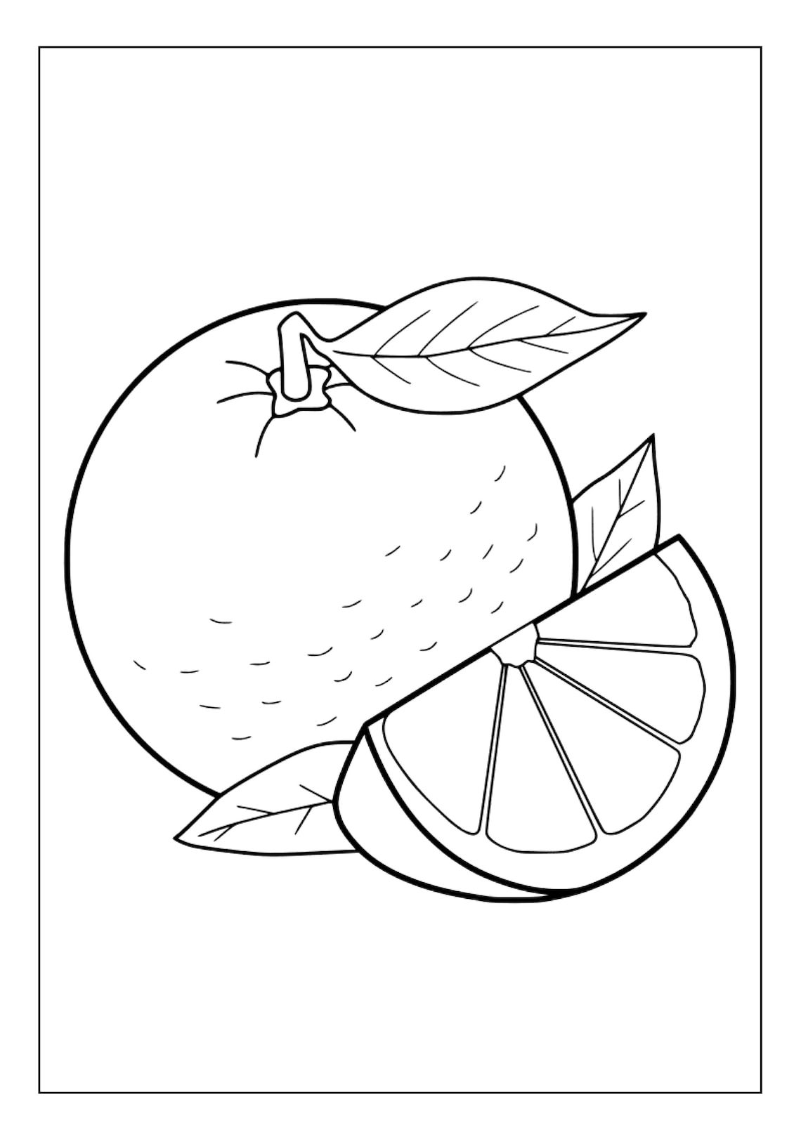 Printable Fruit Coloring Pages for Kids and Adults 40 Pages Instant ...