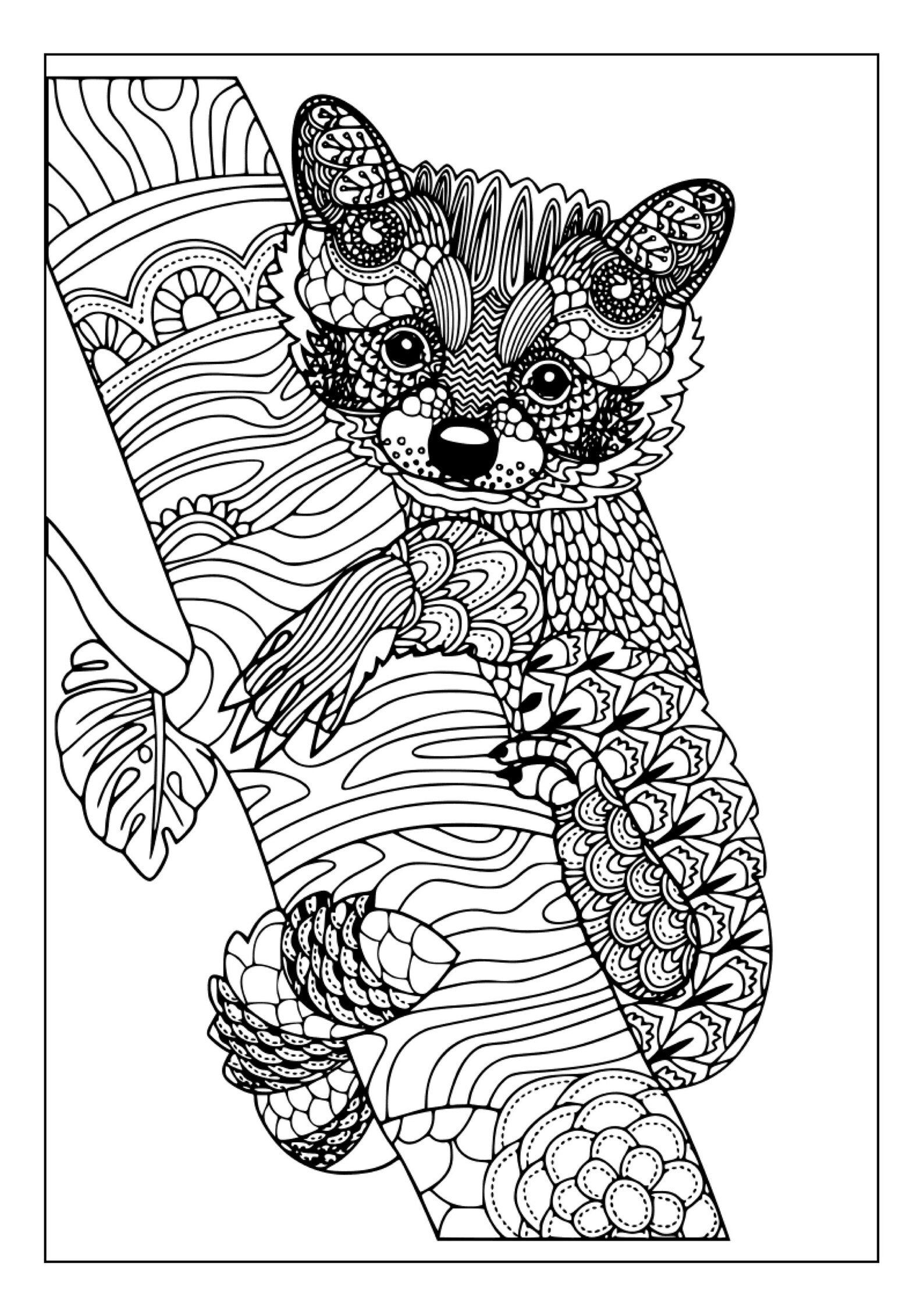 Printable Hard Animal Pattern Coloring Pages for Kids & Adults | 70 ...
