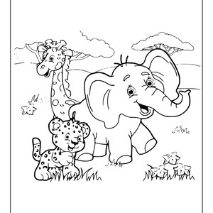 Printable African Animals Coloring Pages for Kids & Adults | 50 Pages ...