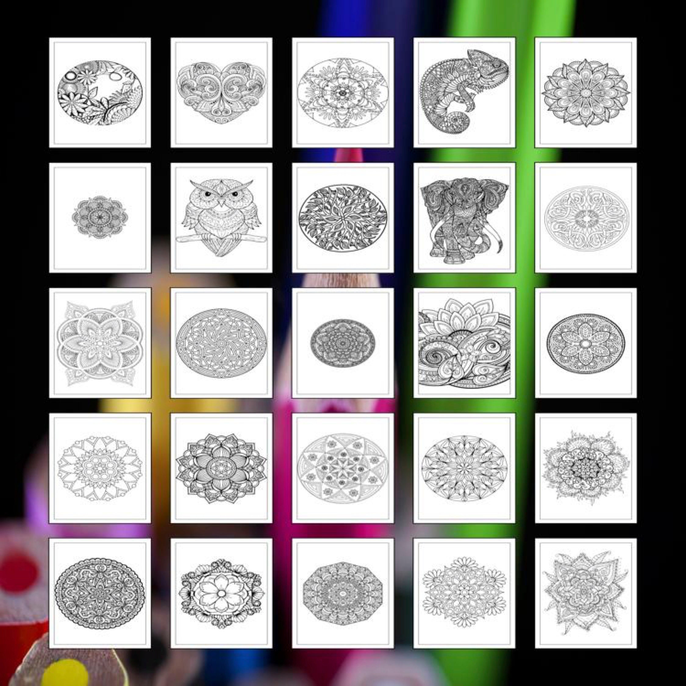 Printable Mandala Coloring Pages for Kids and Adults | 90 Pages ...