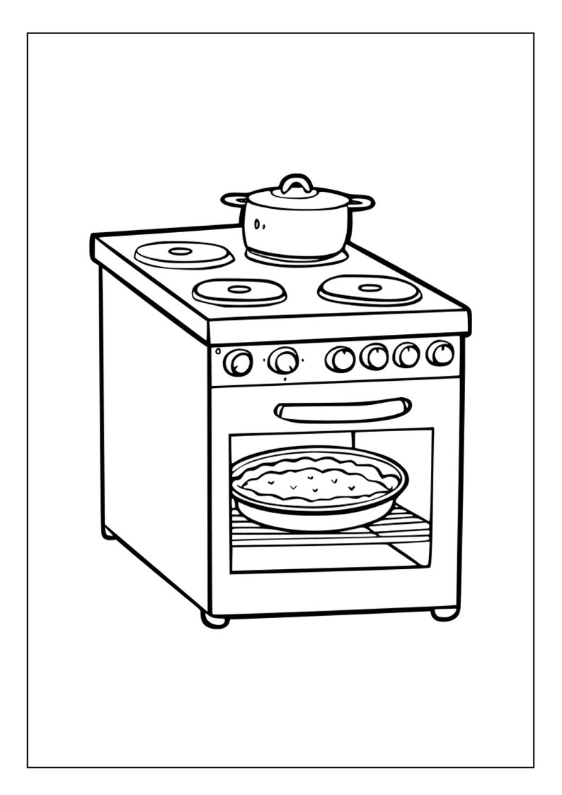 Printable Home Appliances Coloring Pages for Kids & Adults | 35 Pages ...
