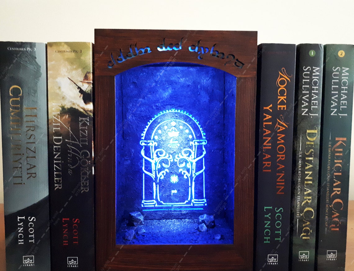 Durins Moria Magic Door Book Nook Moria Magic Door Handmade Book Nook ...