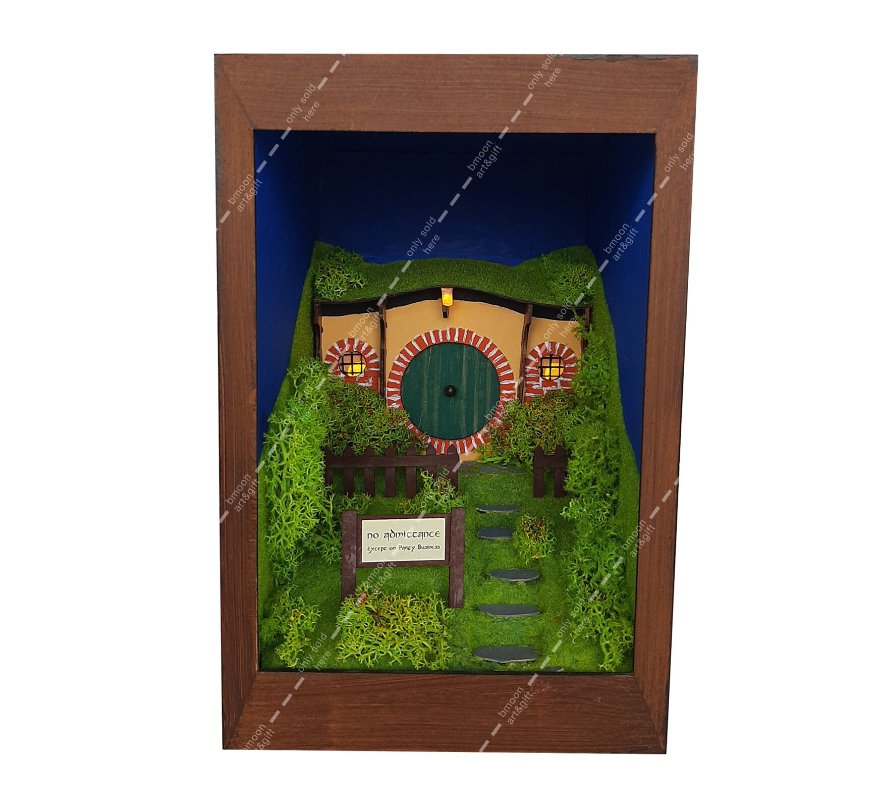 Hobbit Home Book Nook - Bilbo's Home - Handmade Book Nook Book Case. - Etsy