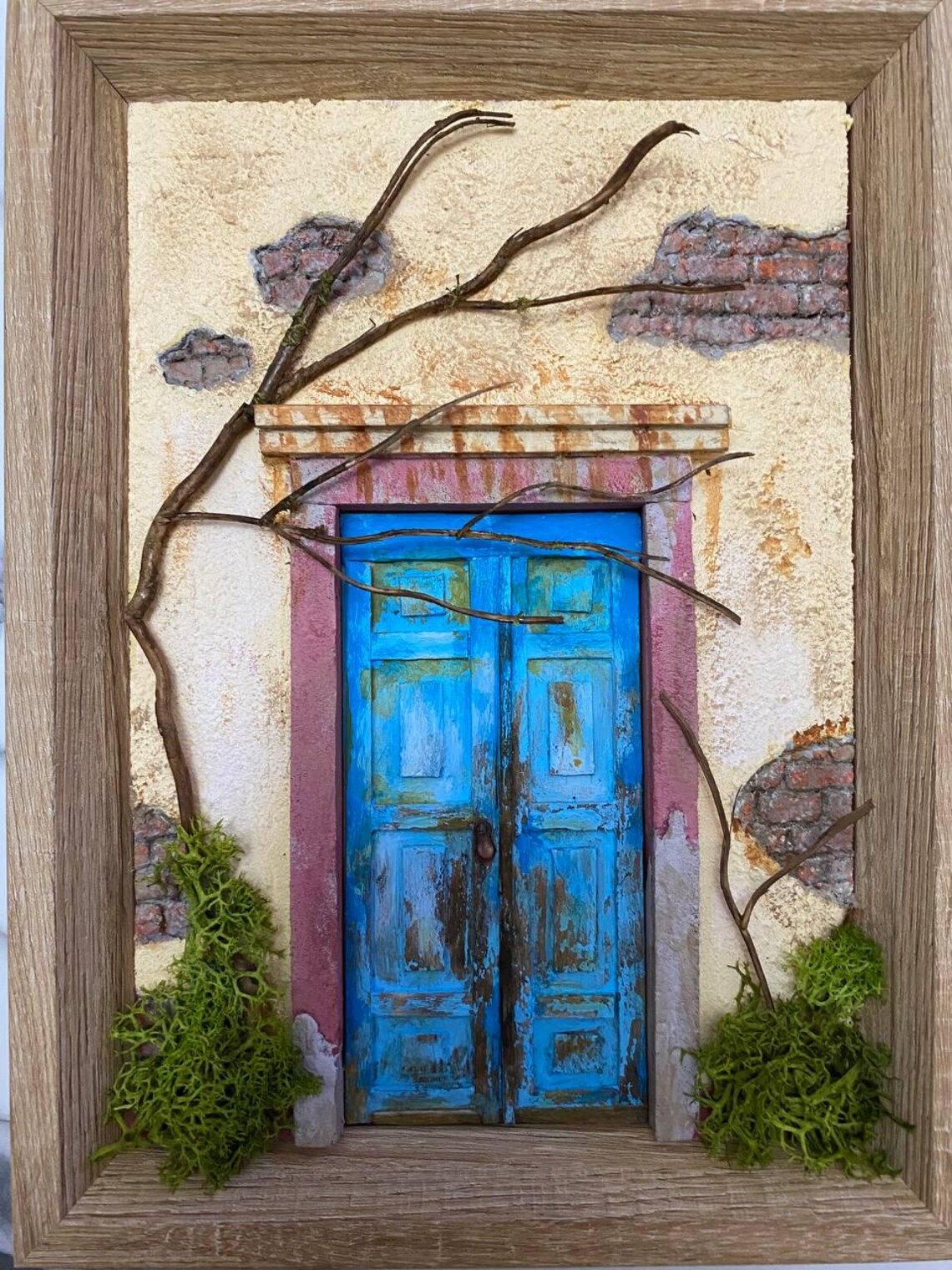 Frame Diorama - Handmade Rustic Doorway Diorama - Nostalgic Miniature ...