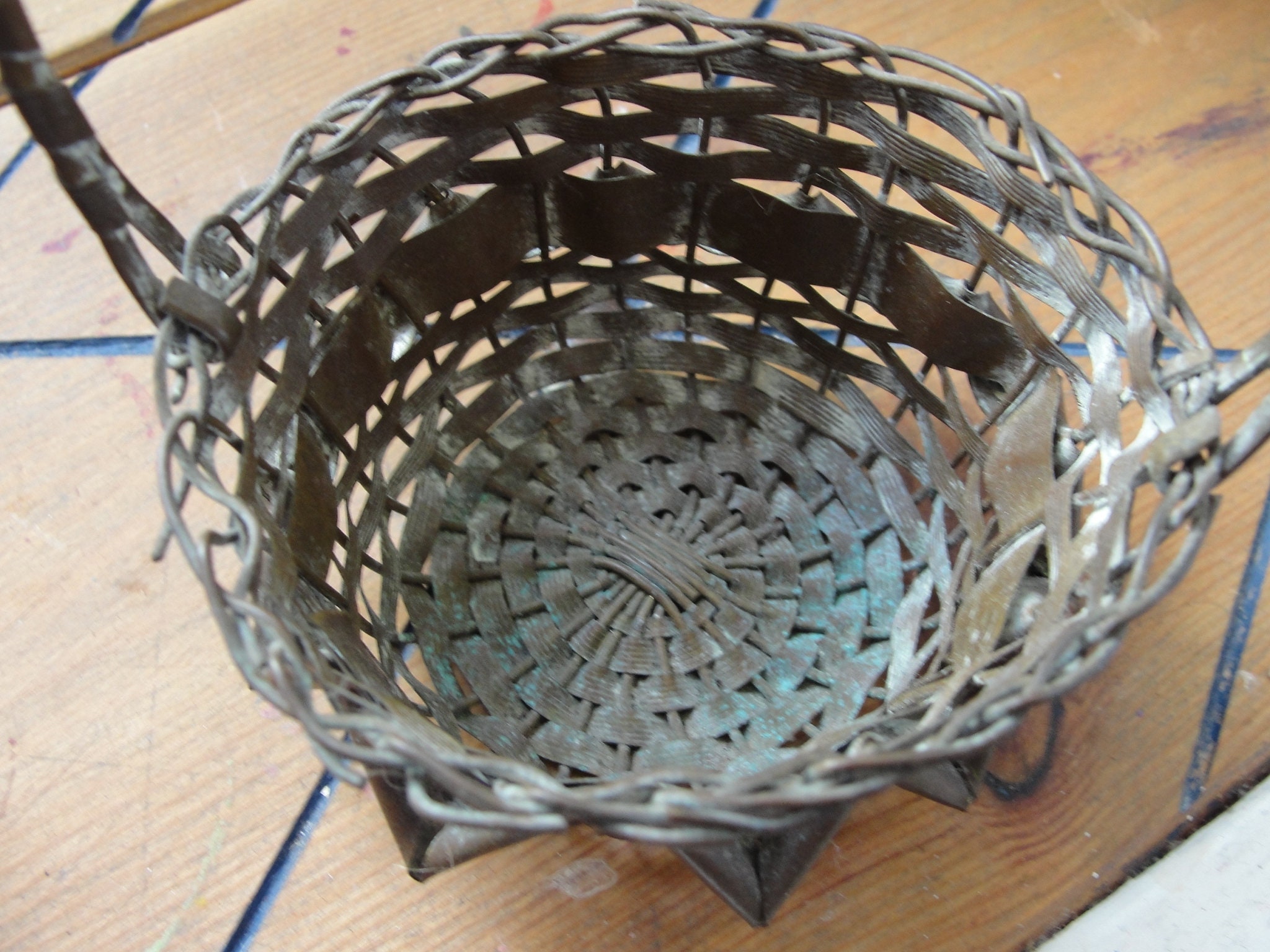 Antique 1800s Japanese Bronze Patented Woven Miniature Baskets Meiji - Etsy