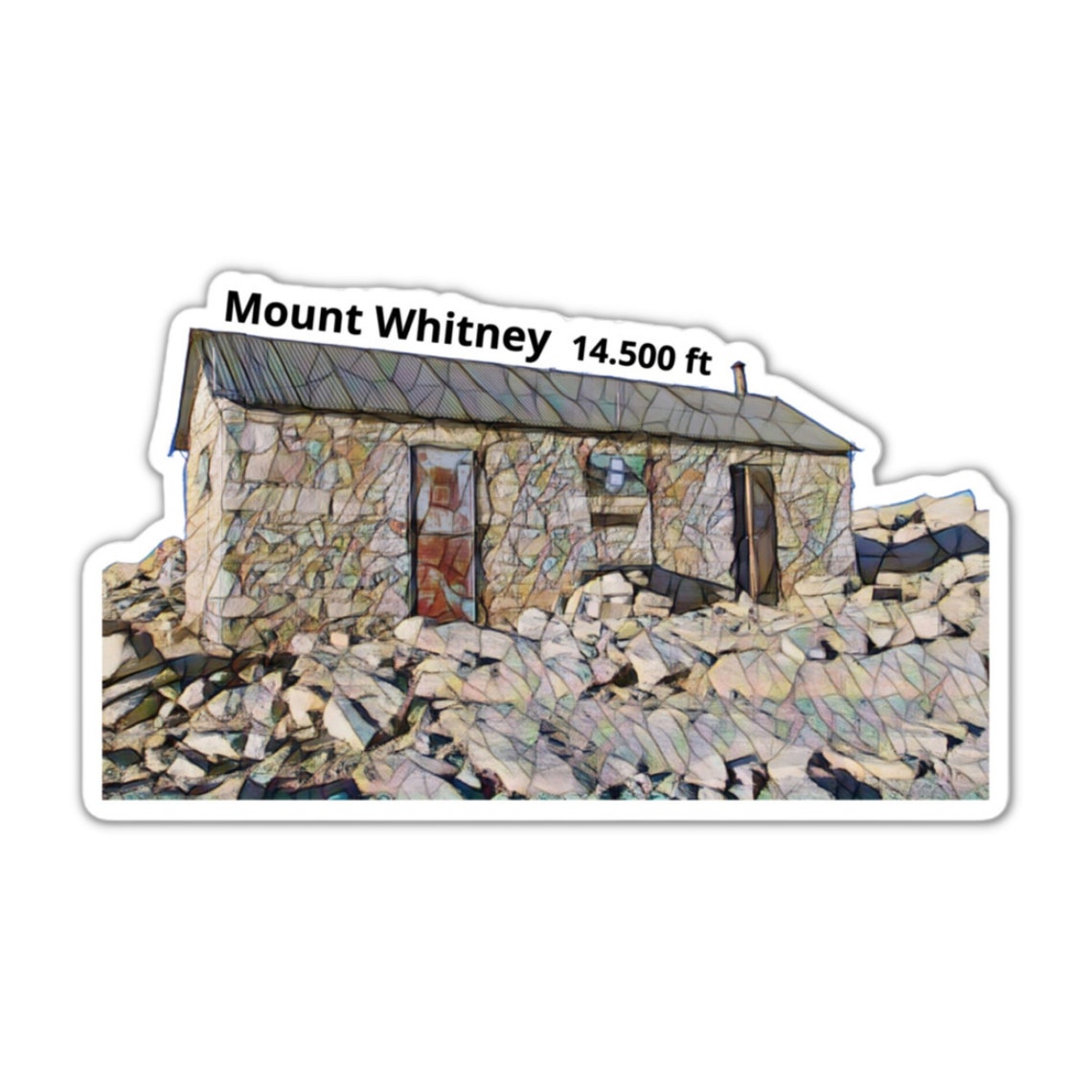 Mount Whitney Sticker Hiker Gift Mountain Sticker Mt. Whitney ...