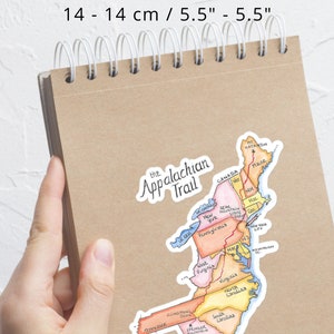 Appalachian Trail Map Sticker: Watercolor Vinyl Decal - Etsy