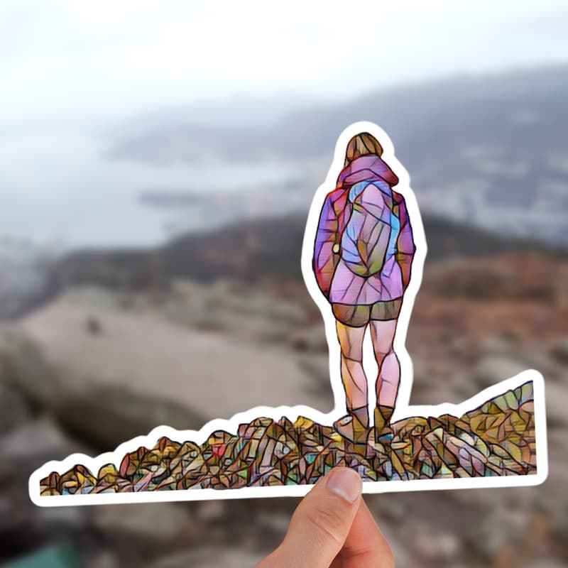 Hiking Sticker - Etsy