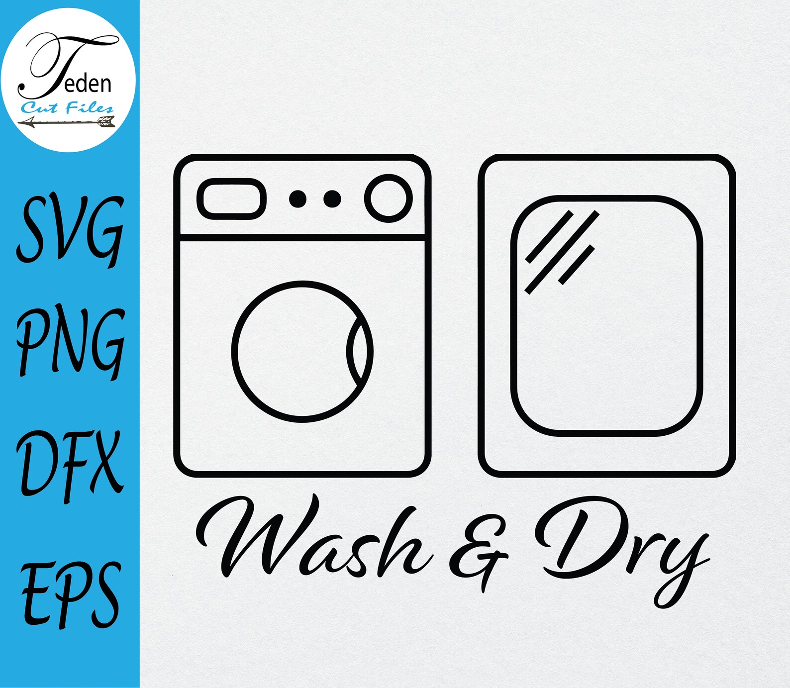Wash and Dry SVG Laundry Room SVG Washer and Dryer SVG - Etsy