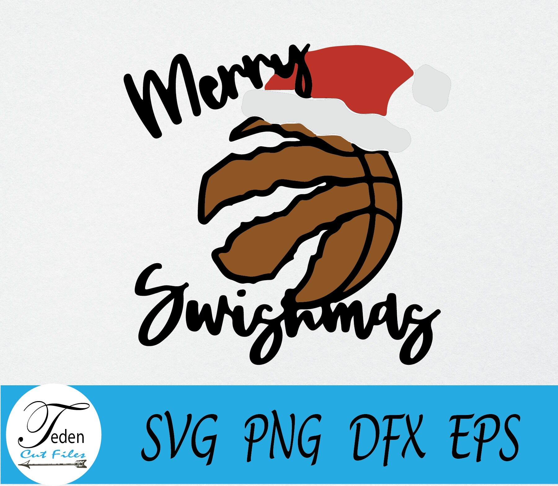 Merry Swishmas SVG Basketball Christmas Cut File Sports - Etsy