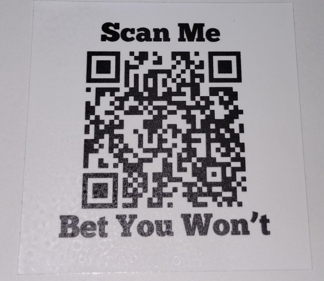 Rick Roll QR Code Sticker - Etsy