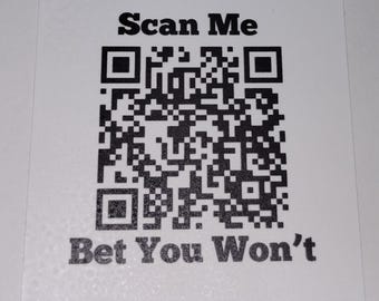 Sticker, Rick Astley, Rick Roll QR Code - Kiss-cut Vinyl Decal Sticker ...