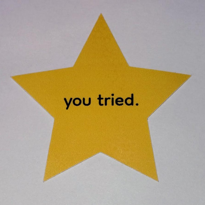 You Tried Star Sticker - Etsy