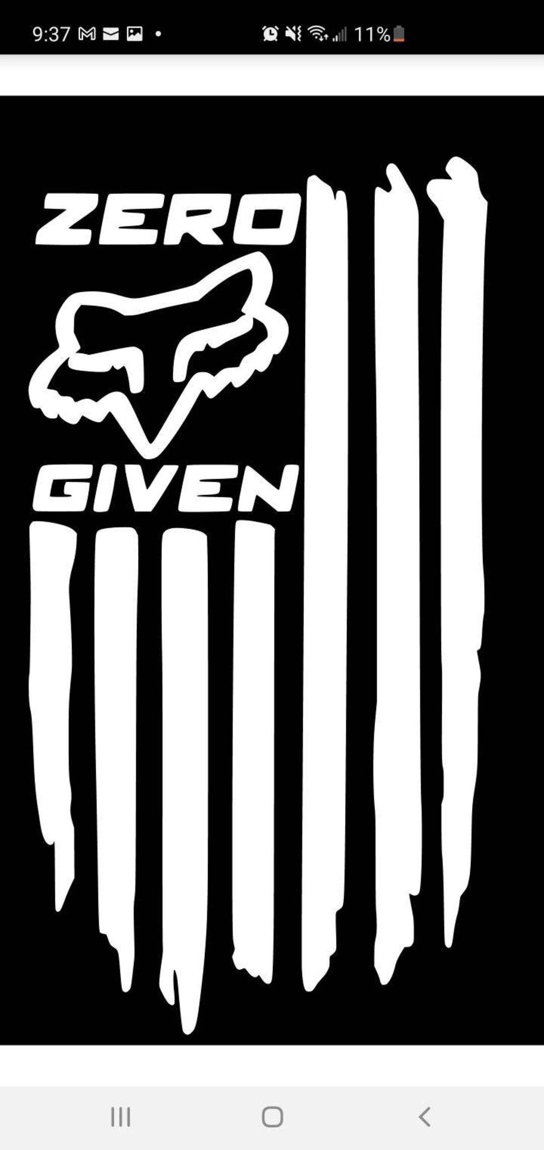 Fox American Flag Racing Motorsports Motocross Decal. No Rights Owned ...