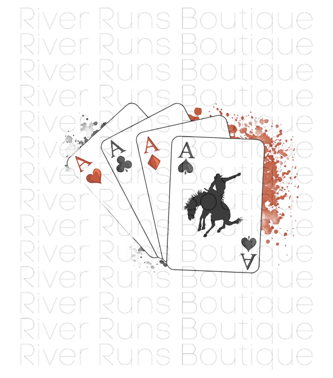 Rodeo Bucking Horse Cowboy Playing Cards Western Digital - Etsy