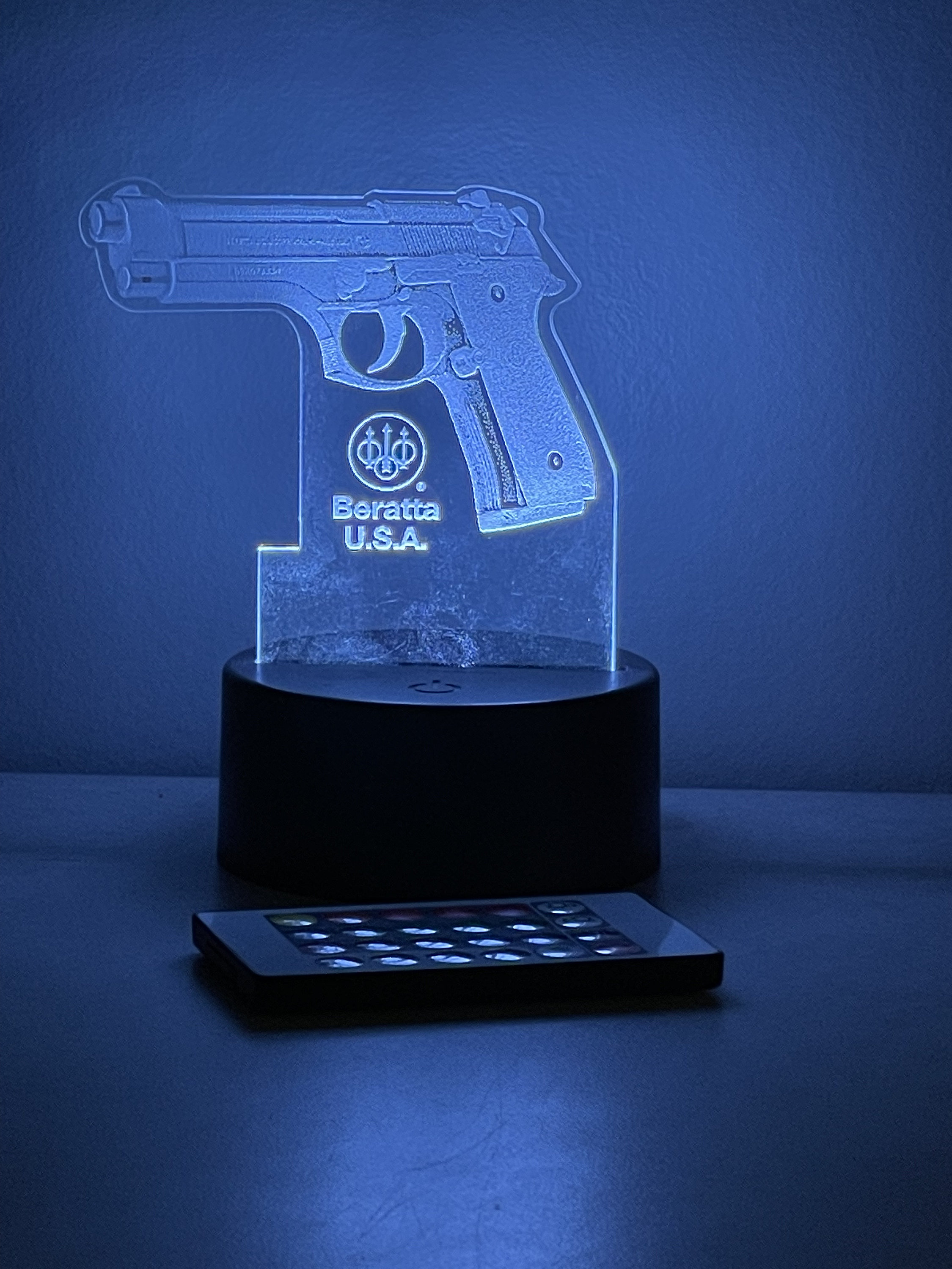 Smith and Wesson 9MM LED Night Light, 16 Colors, With Remote Control ...