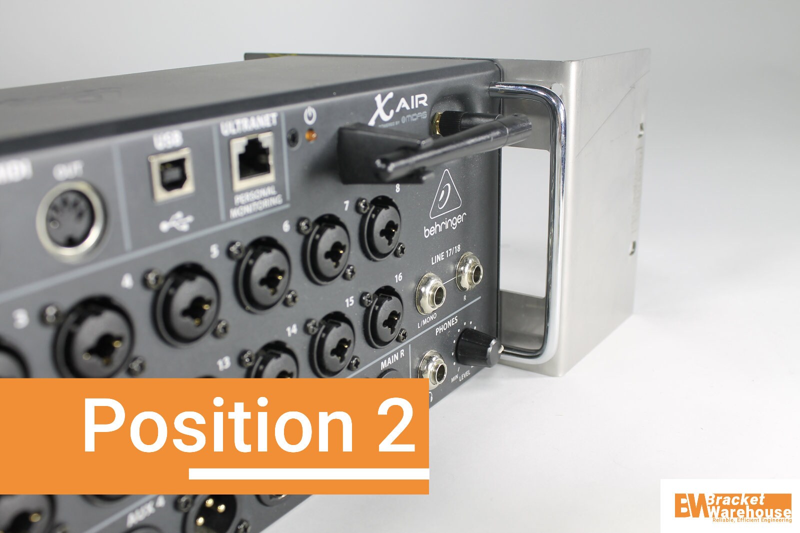 Behringer XR18 XR16, Midas MR16 MR18 X-air BLACK Recessed Rack Ears ...