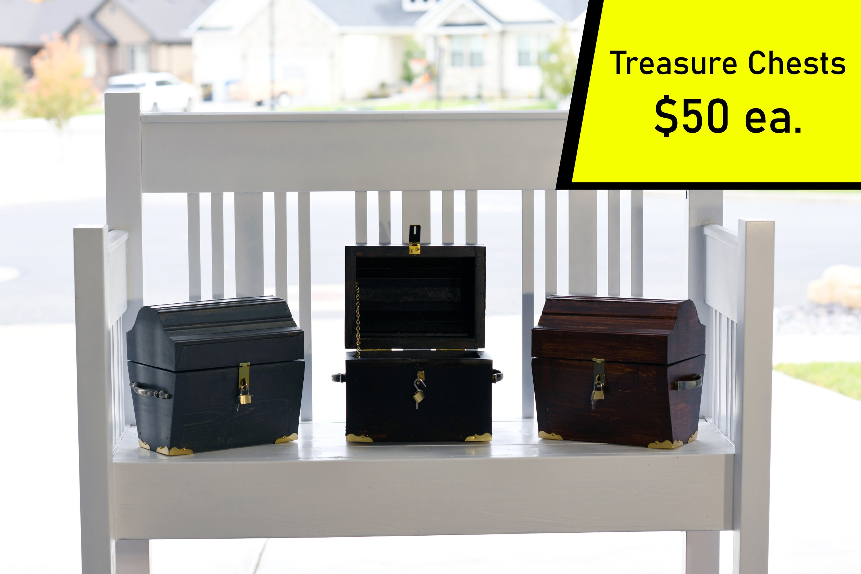 Handcrafted Treasure Chests; Includes Security Latch With Lock & Key - Etsy