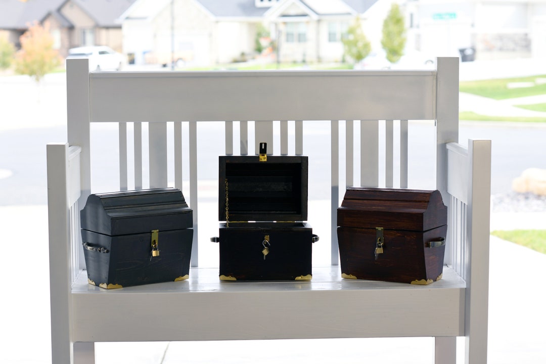 Handcrafted Treasure Chests; Includes Security Latch With Lock & Key - Etsy