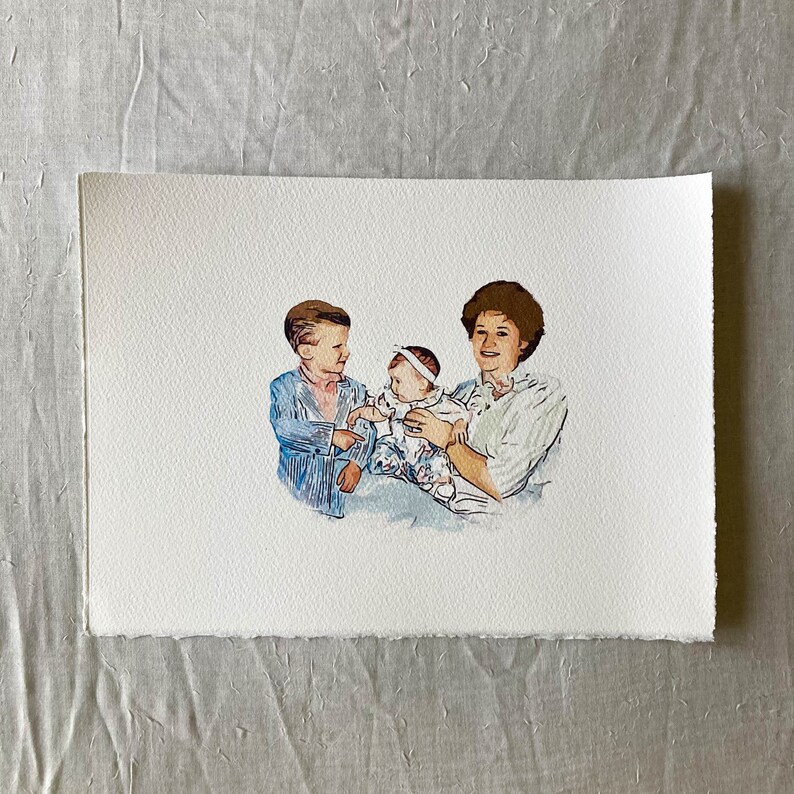Family Print Custom Print From Photograph Custom Portrait | Etsy