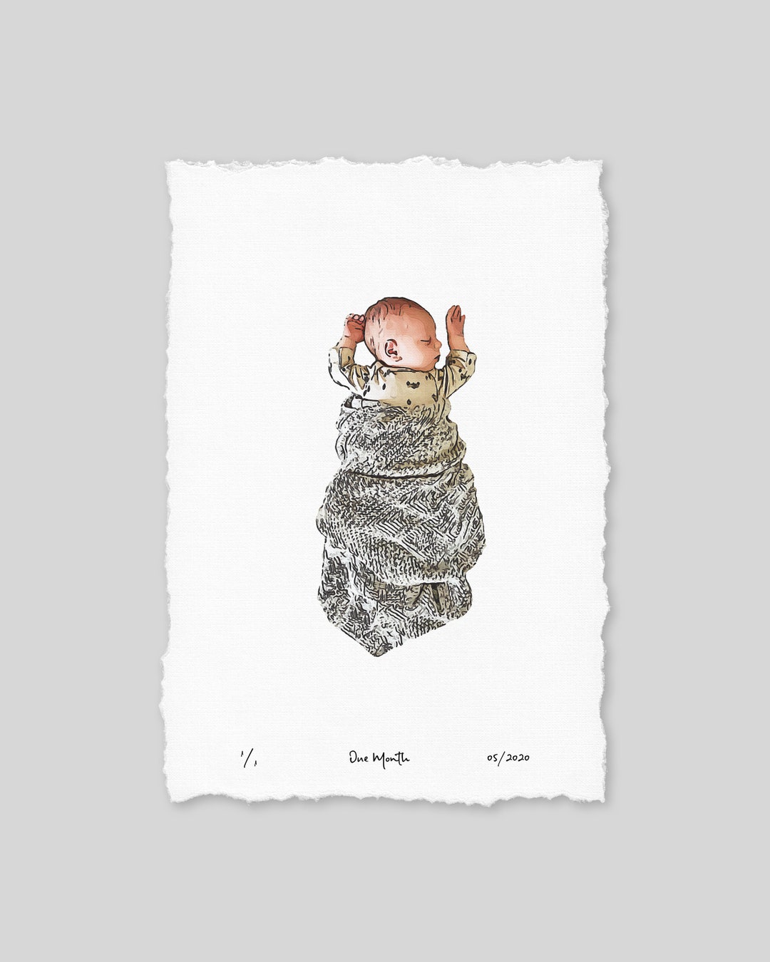 Baby Portrait Print, Custom Print From Photograph, Custom Portrait ...