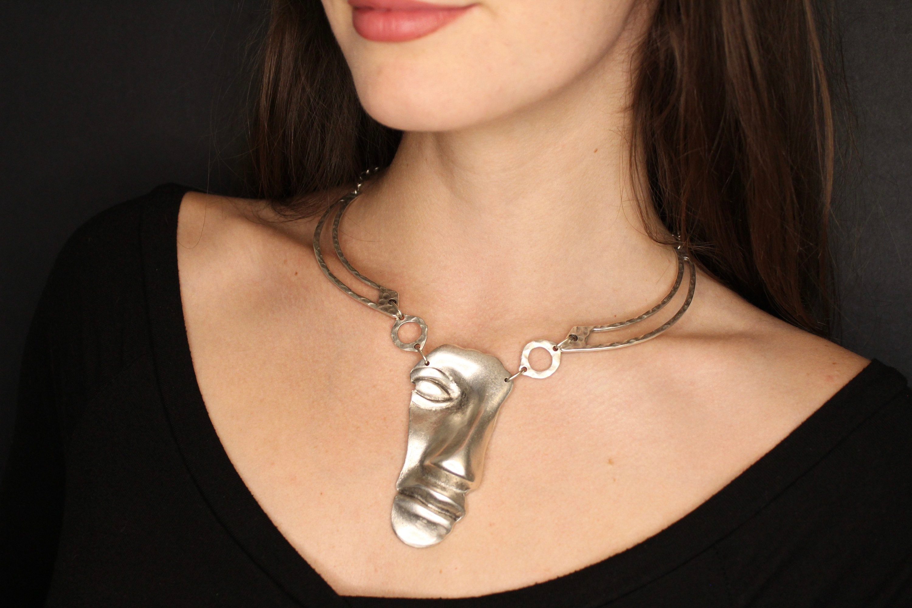Face Necklace — Ancient Greek Design - Etsy