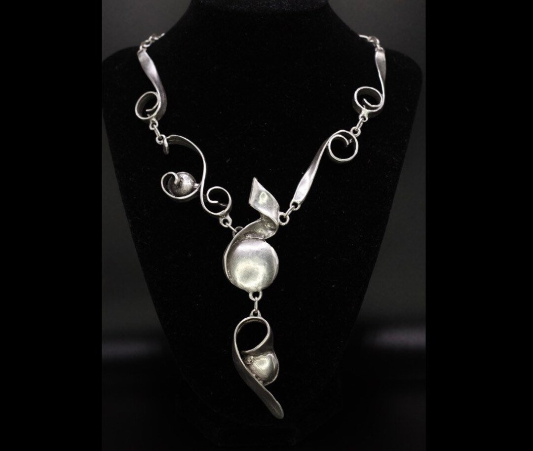 Silver Statement Necklace - Etsy