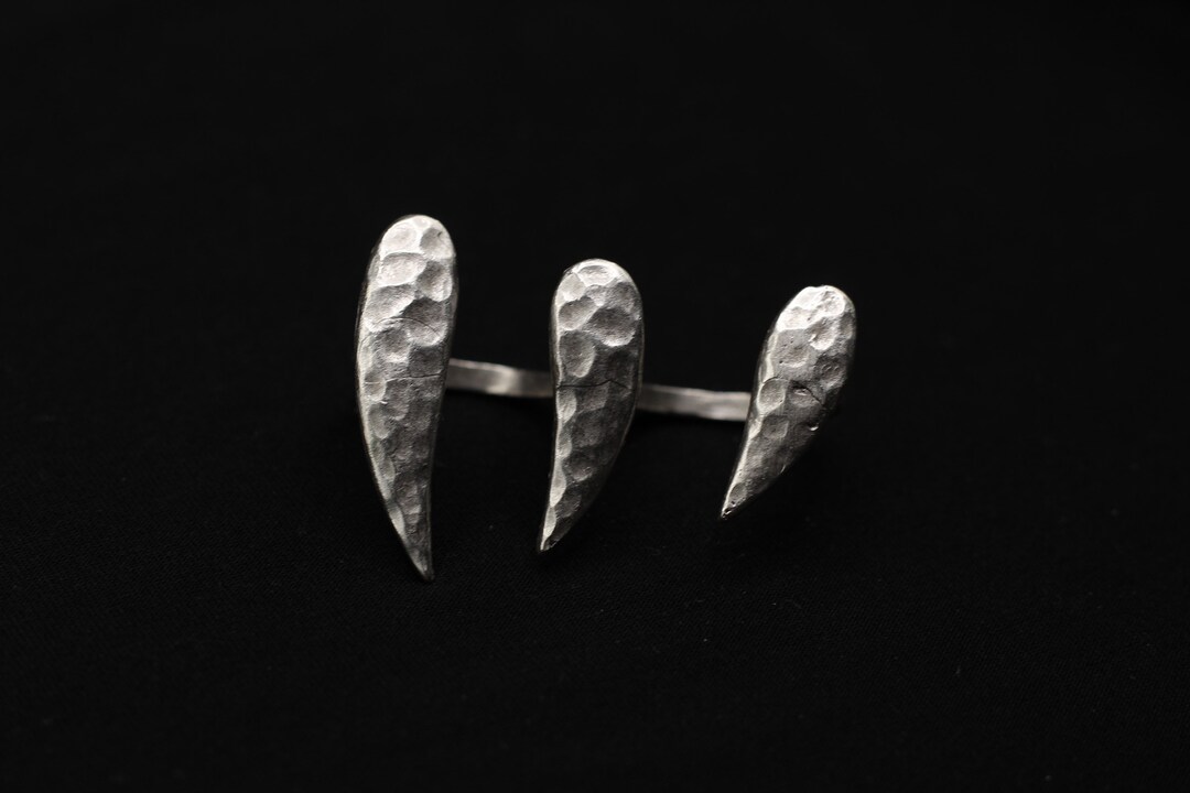 Silver Double Finger Ring - Etsy