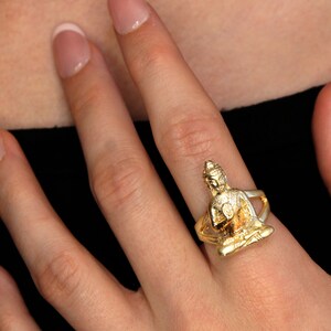 Gold Buddha Ring Full Body Gold Buddha Spiritual Buddhist Blessing - Etsy
