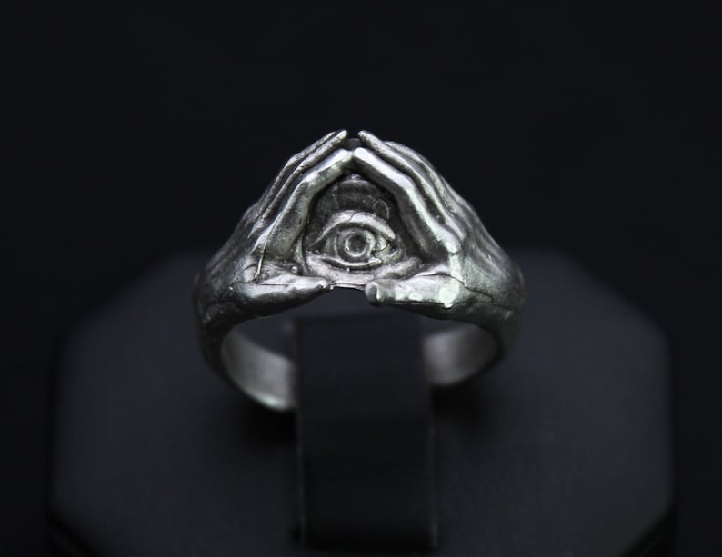 Freemason Triangle Ring All Seeing Eye Eye of Providence - Etsy