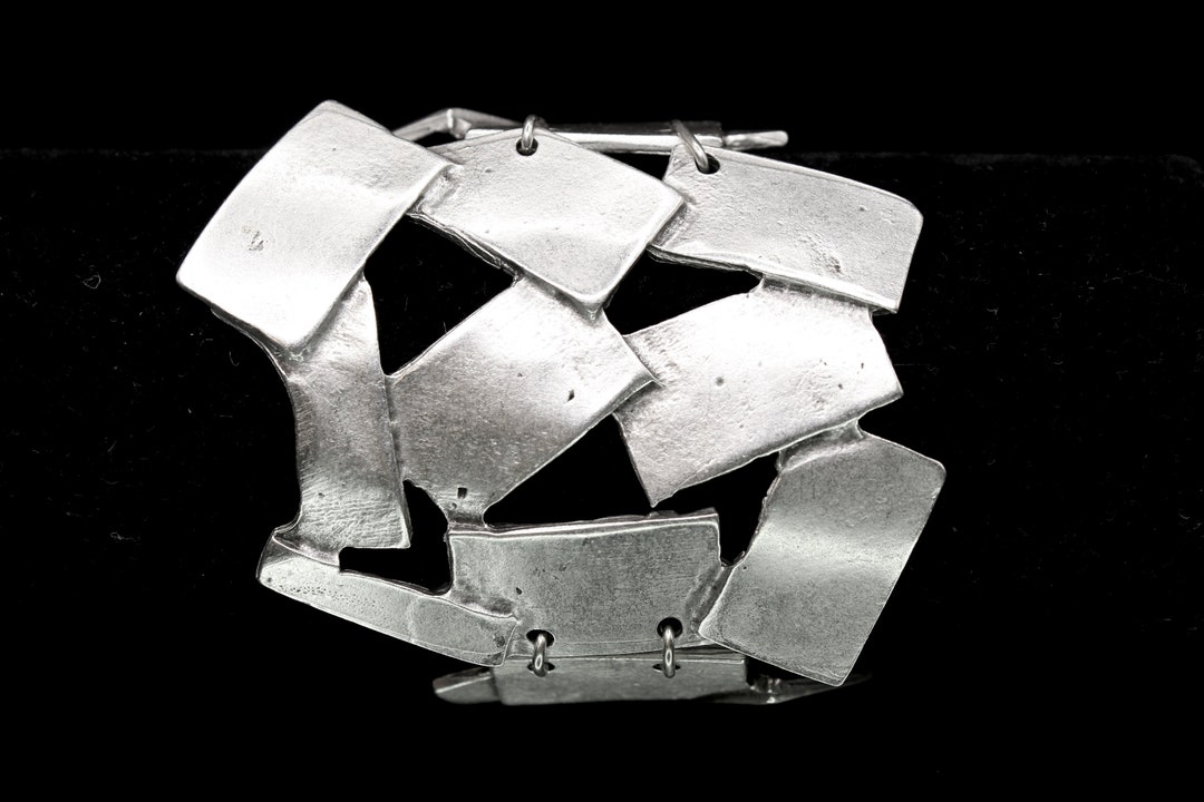 Geometric Silver Square Bracelet - Etsy