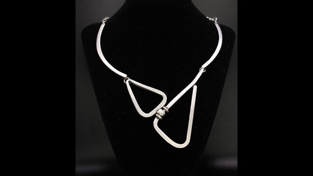 Silver Statement Necklace - Etsy