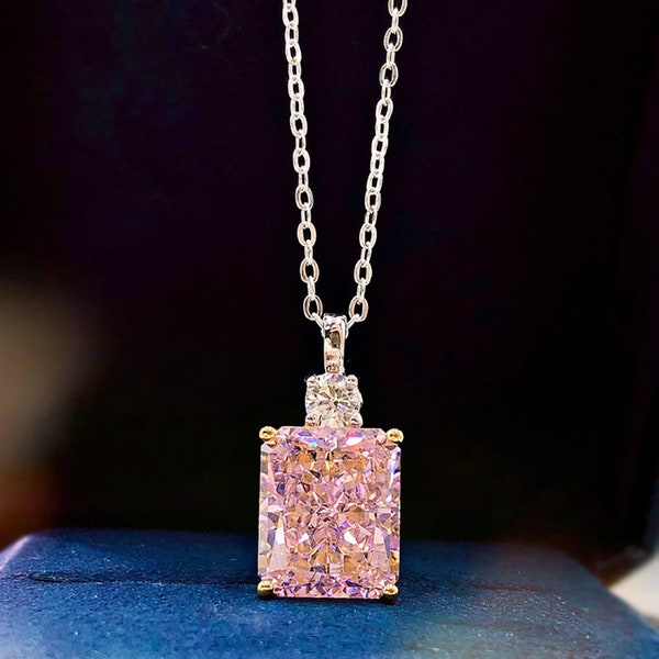 Pink Diamond Pendant - Etsy
