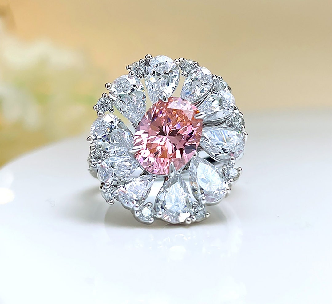 2 Carat Padparadscha PREMIUM Fancy Peach Oval Cut Lab Created - Etsy