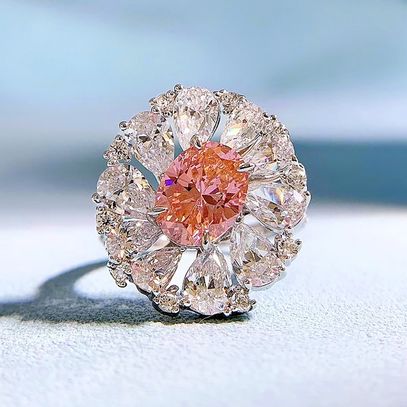 2 Carat Padparadscha PREMIUM Fancy Peach Oval Cut Lab Created - Etsy