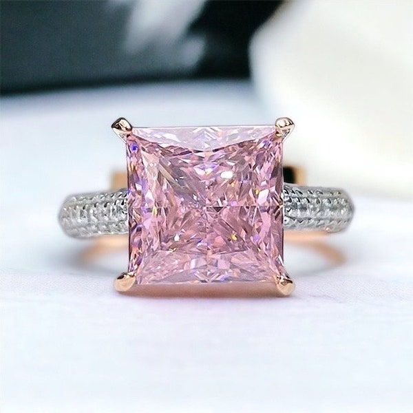 Princess Cut Pink Diamond - Etsy