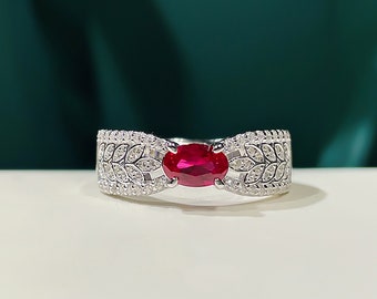 Ruby East West Ring | Etsy