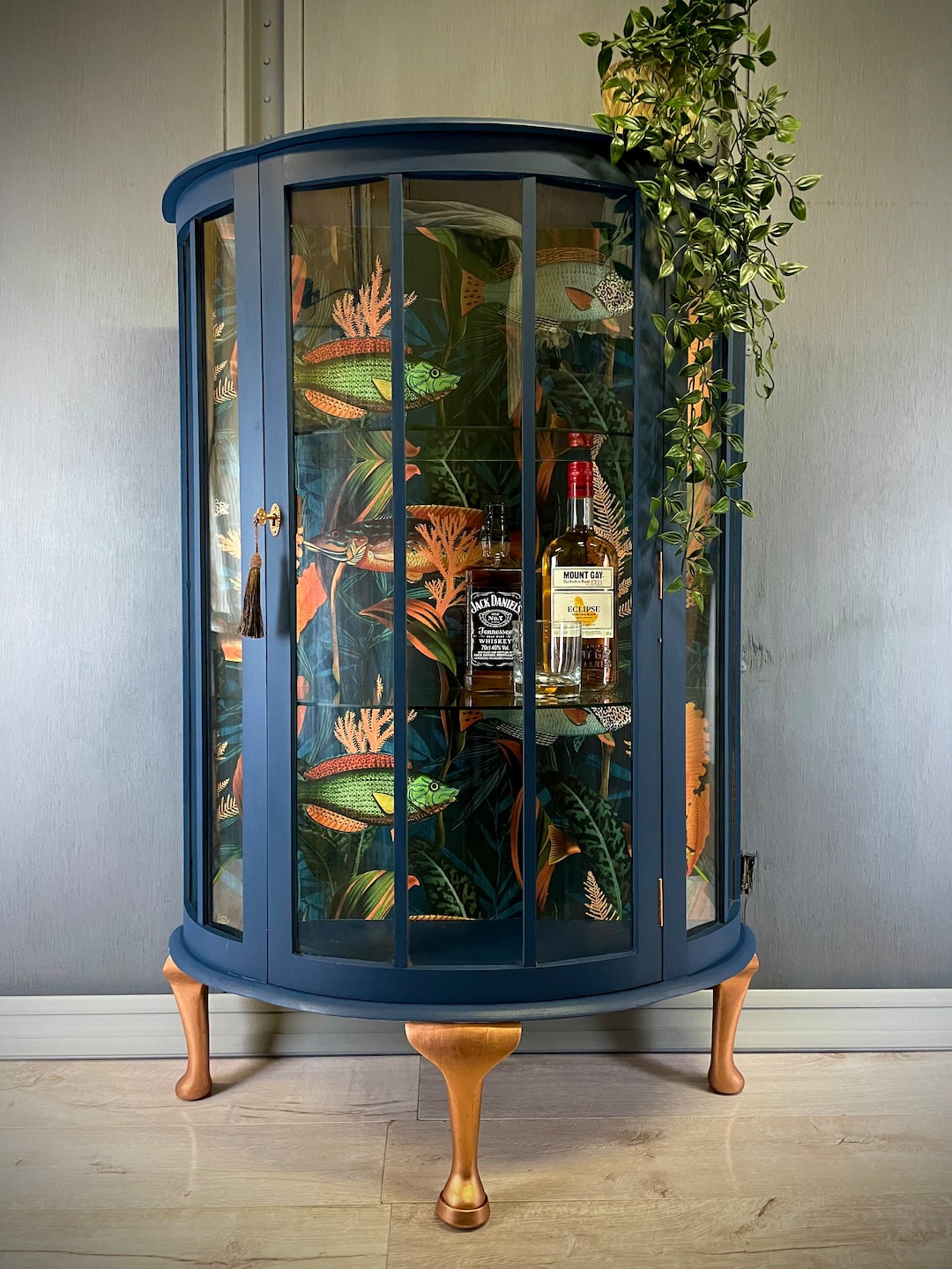 SOLD Fish Theme Cocktail / Drinks / Display Cabinet - Etsy