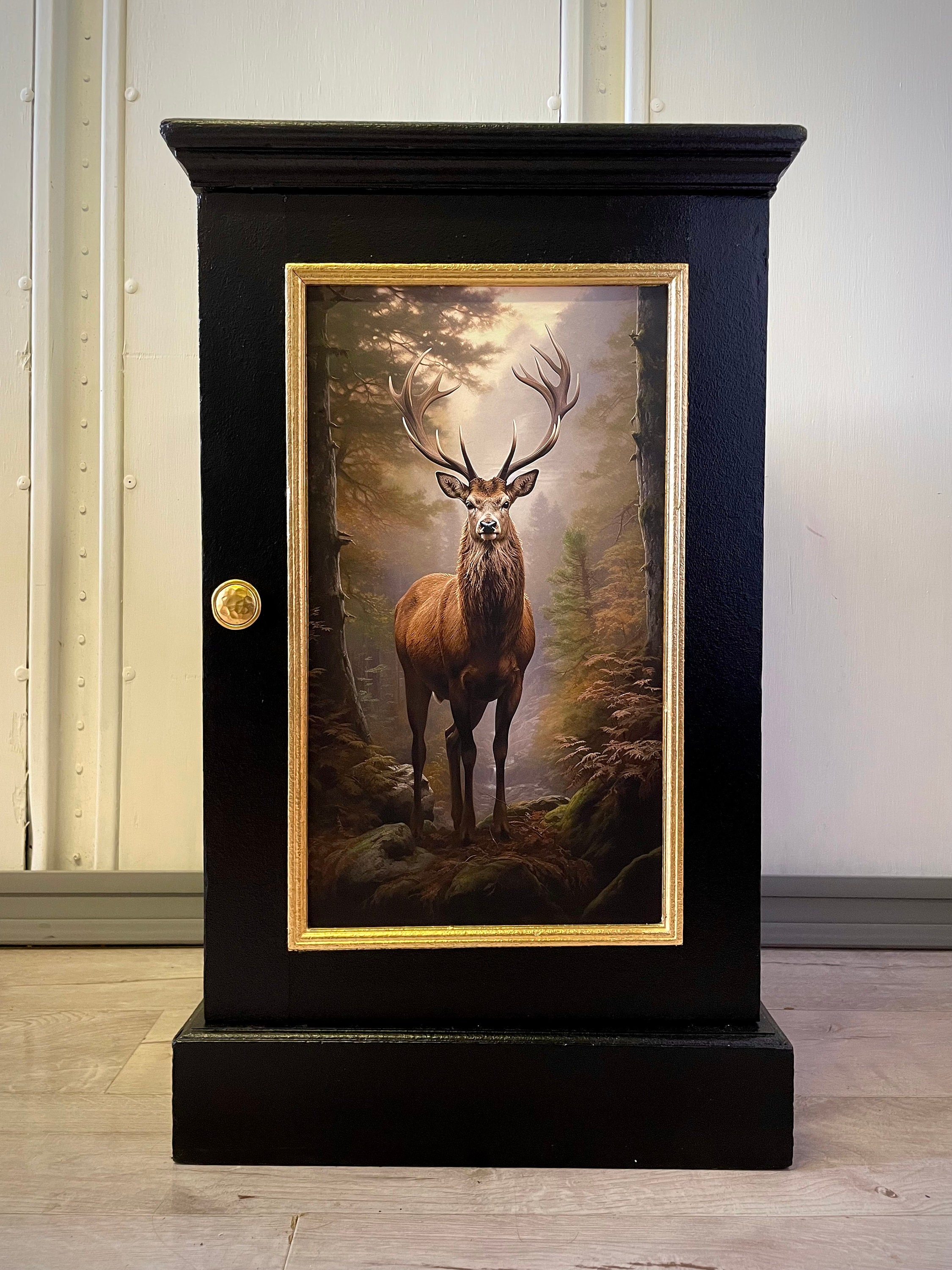 SOLD - Stag Side / End Table / Cupboard - Etsy UK