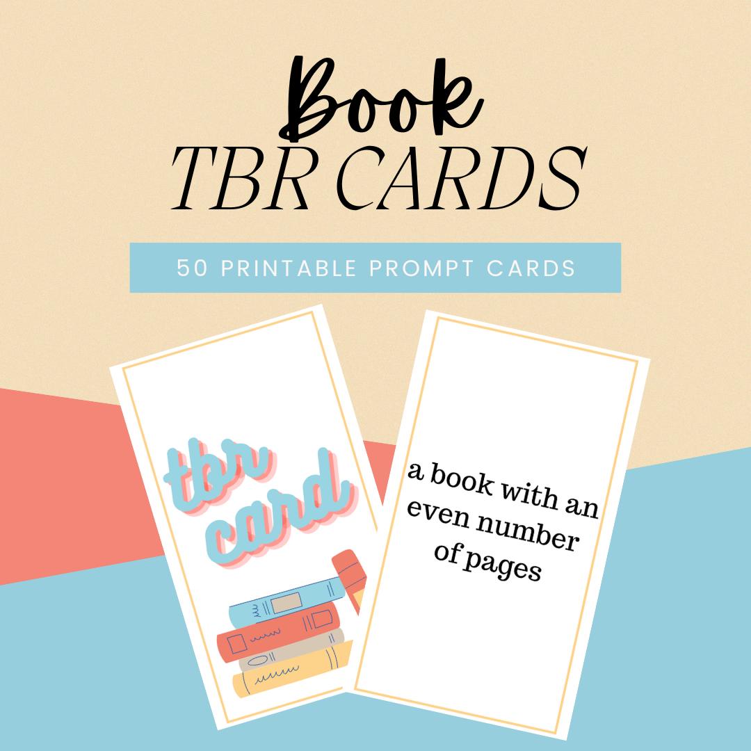 Printable Book TBR Prompt Cards: Reading List Inspiration (digital ...