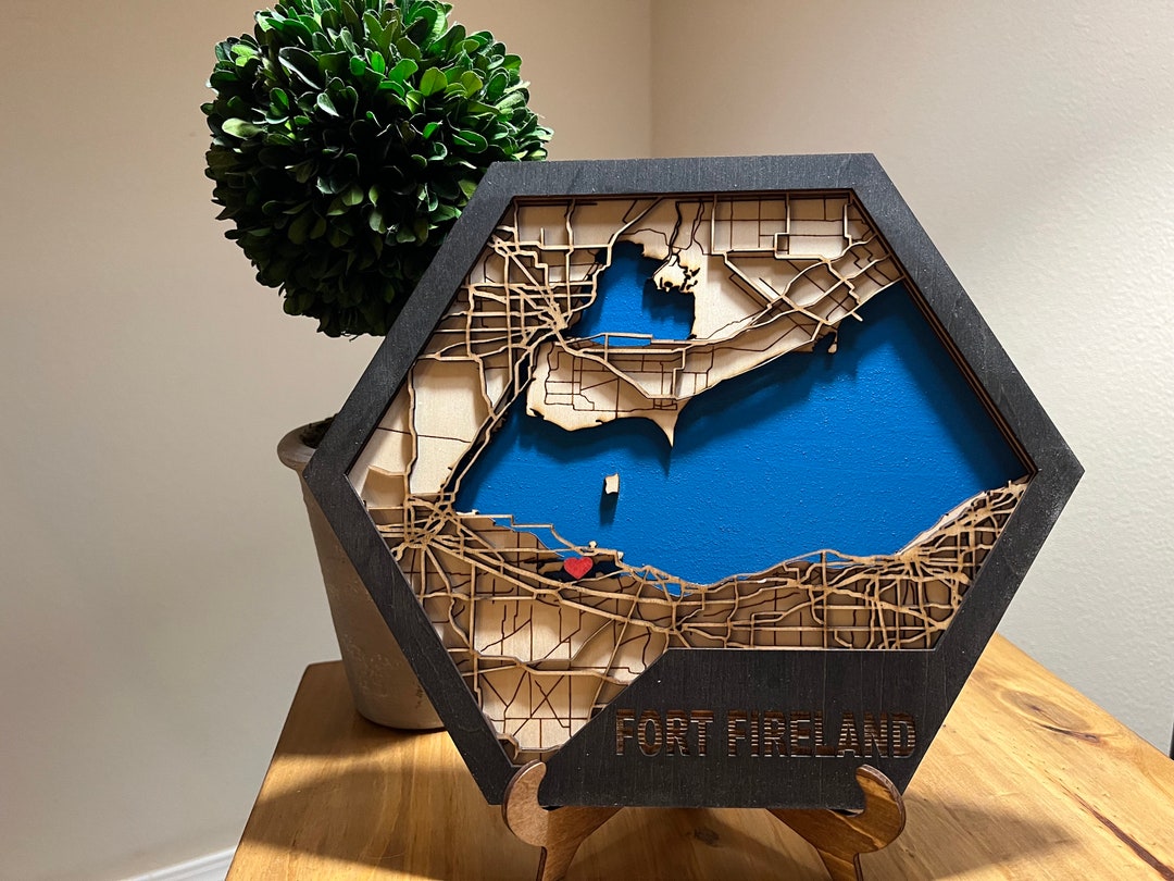 Wood Map/customizable Laser Cut City Maps Personalized Gift for Home or ...