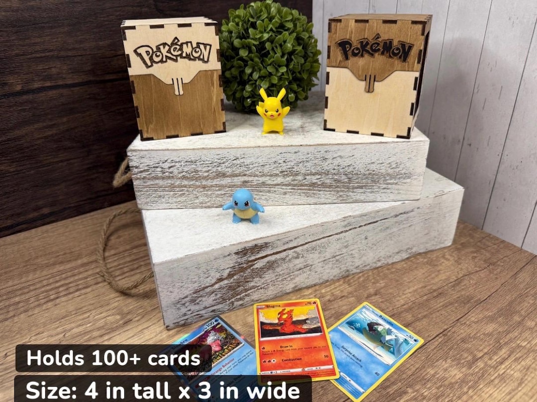 Pokemon-inspired Card Storage Box Organizer for Decks Protect Your ...