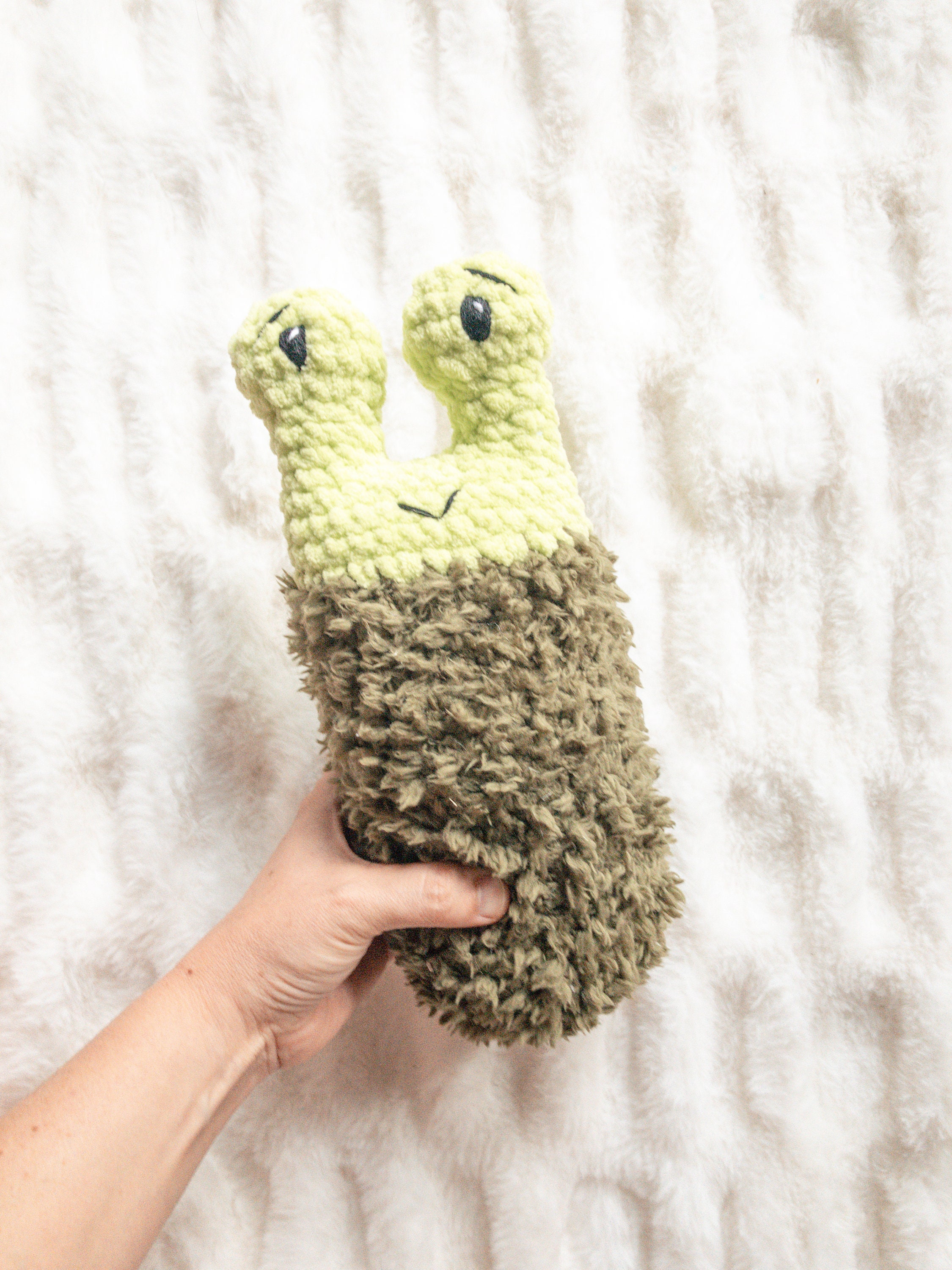 Snuggle Slug/ Stuffed Slug/ Crochet Slug/ Stocking Stuffer/ Rainbow ...