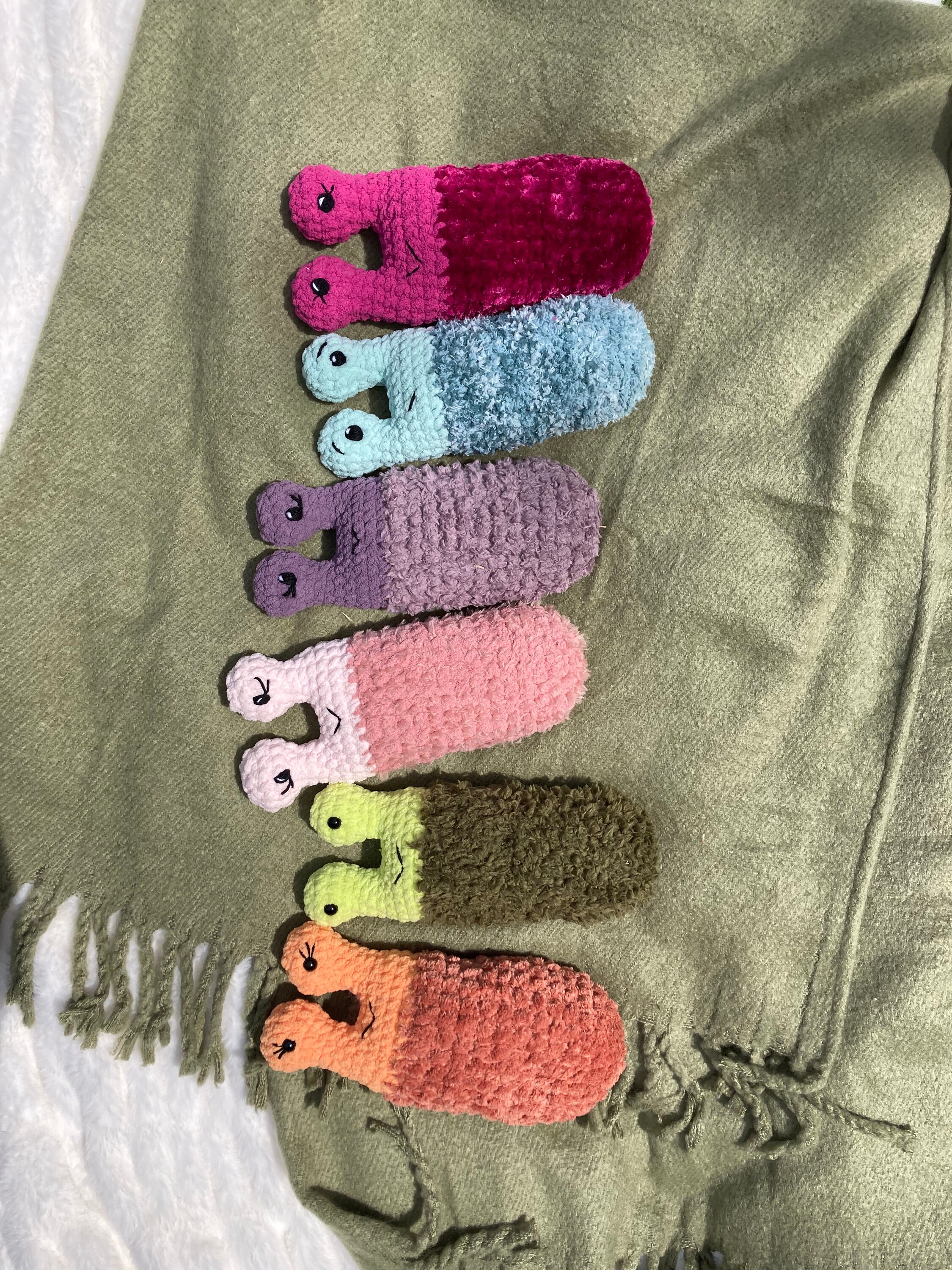 Snuggle Slug/ Stuffed Slug/ Crochet Slug/ Stocking Stuffer/ Rainbow ...