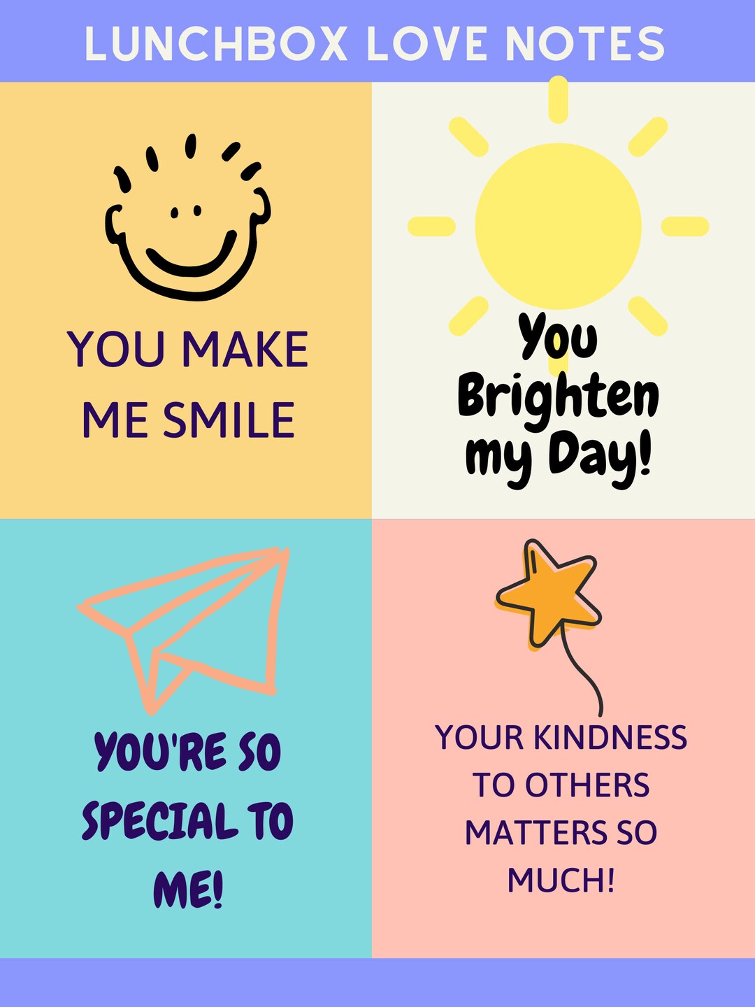 Lunchbox Love Notes Instant Download and Printables - Etsy