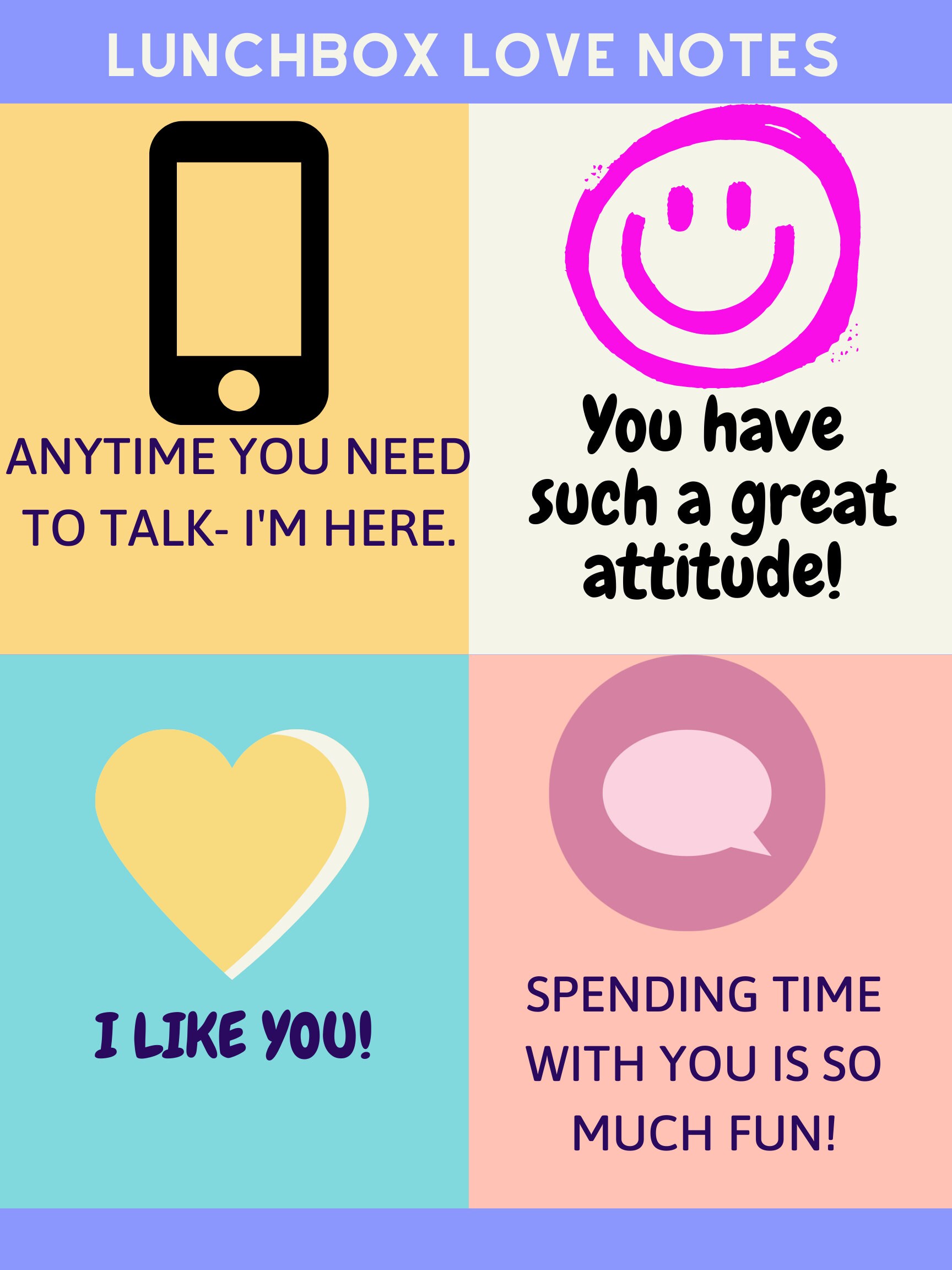 Lunchbox Love Notes Instant Download and Printables - Etsy